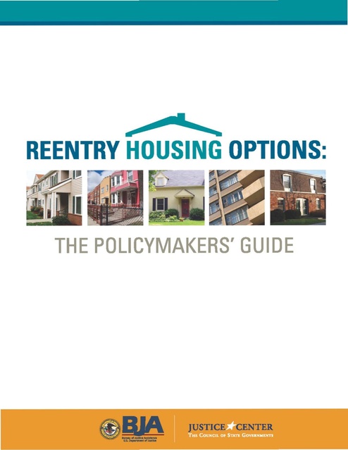 Re-Entry Housing Options - The Policymakers' Guide, BJA, 2010 | Prison ...