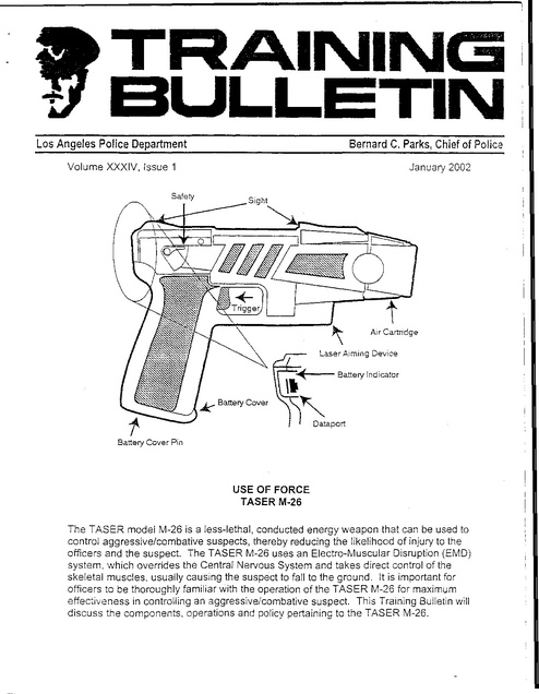 Taser Use of Force Taser M26 Lapd Training Bulletin 2002 | Prison Legal ...